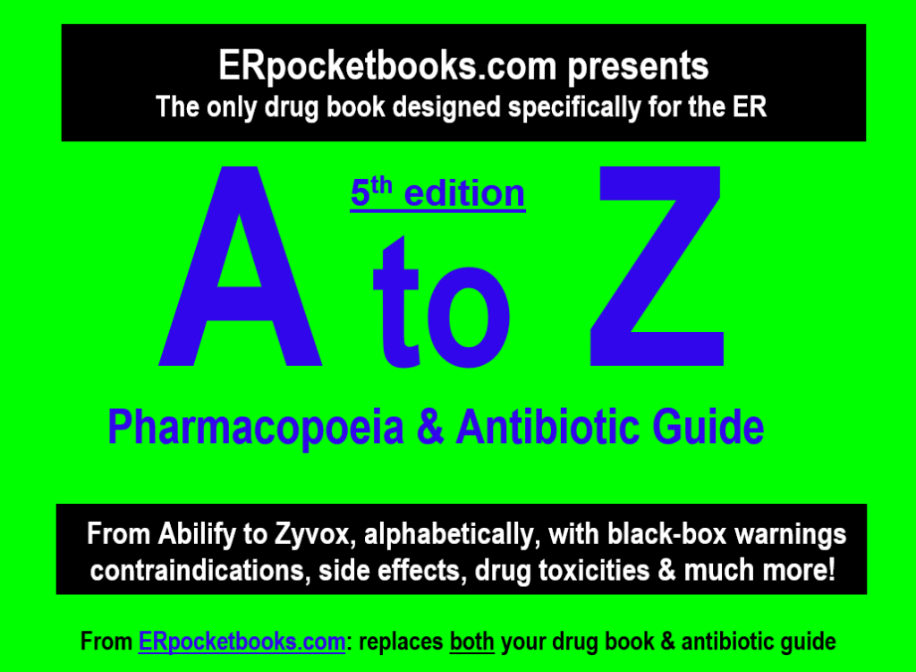 A to Z Pocket Emergency Pharmacopoeia, 5th ed